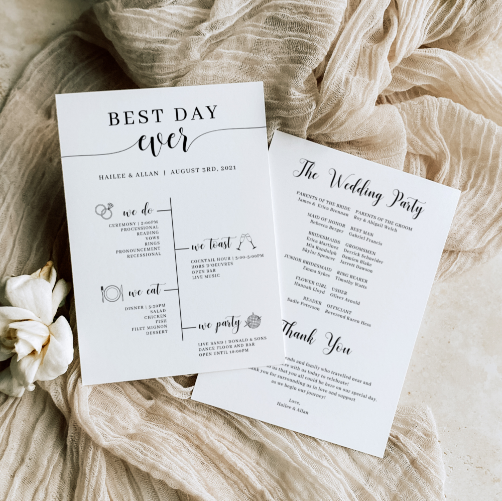 Wedding Program Examples & Ideas: Give Your Guests the Details ...